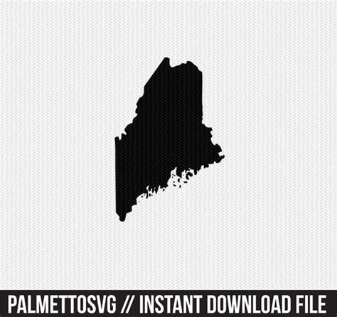 Maine Svg Maine Dxf File Maine Cut File Maine Svg Files Etsy