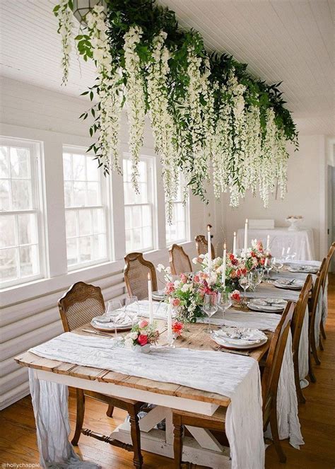 White Wisteria Hanging Wedding Decoration