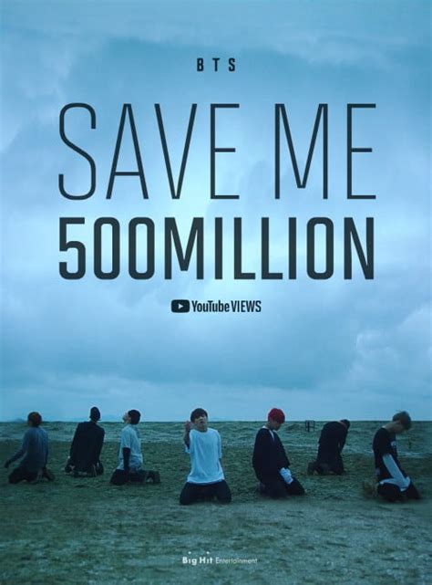 Btss Save Me Surpasses 500 Million Youtube Views Groups 9th Mv To Do So Allkpop