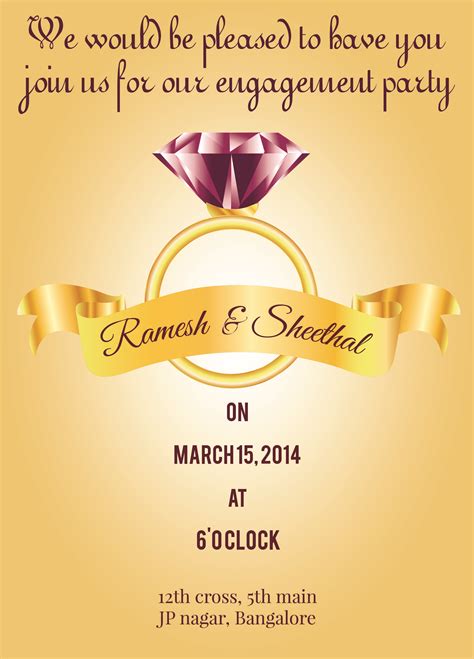 Invitation Card Engagement` Card Template