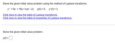 Solved Solve The Given Initial Value Problem Using The