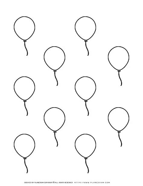 Balloon Template Ten Balloons Planerium