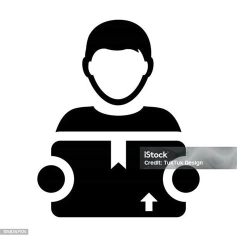 택배 및 배달 문양 그림 기호에 대 한 화물 패키지 상자 공장 아이콘 벡터 남성 작업자 물류 서비스 사람 프로필 아바타 고객에 대한 스톡 벡터 아트 및 기타 이미지 Istock