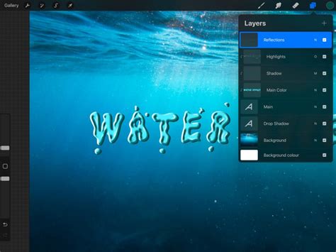 Water Text Effect In Procreate Ioanna Ladopoulou Art And Design