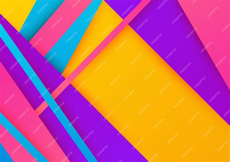 Premium Vector Colourful Abstract Background Geometric Shapes Vector Technology Background For