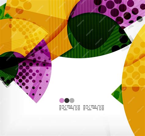 Premium Vector Semicircle Geometric Vector Abstract Background