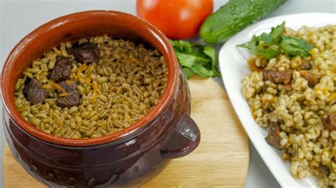 Перловка с мясом в горшочках Простой и вкусный обед или ужин в духовке Youtube