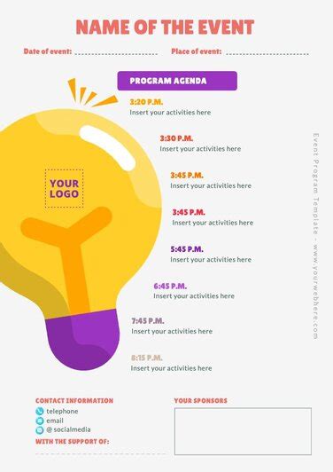 Free Editable Event Program Templates