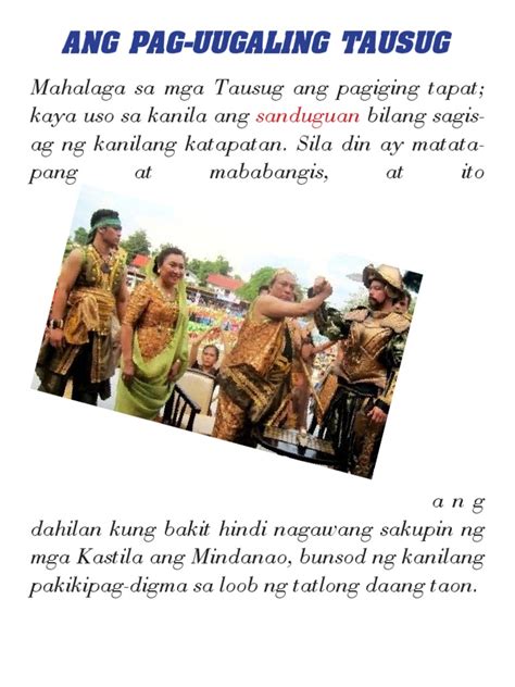 Tausug Attitudes Pdf