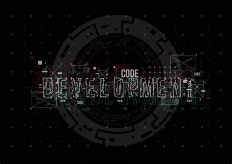 Development Conceptual Layout With Hud Elements For Print And Web Lettering With Futuristic