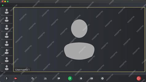 Premium Vector Template Video Conference User Interface Application