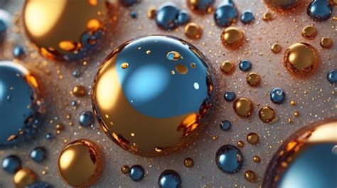 Chrome Effect Particles Gradient Premium Ai Generated Image