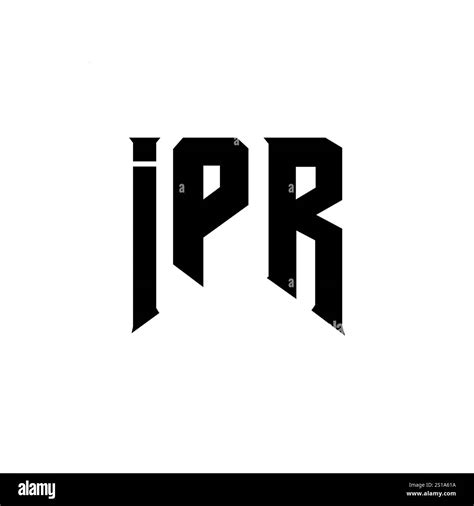 Ipr Letter Logo Design For Technology Company Ipr Logo Design Black And White Color Combination
