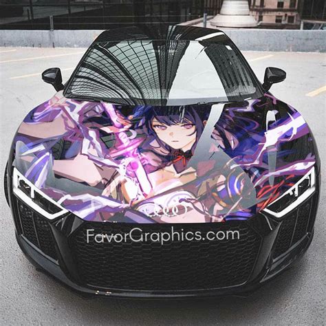 Raiden Shogun Genshin Impact Car Decal Vinyl Hood Wrap Favor Graphics