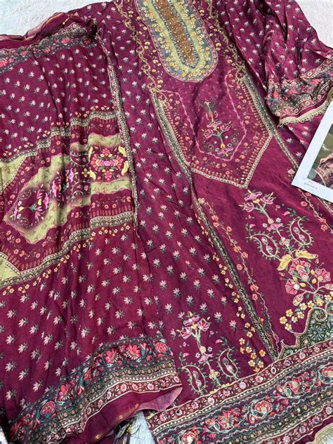 Mehboob Tex Design No 1725 Abcd Pure Viscose Muslin Digital Print