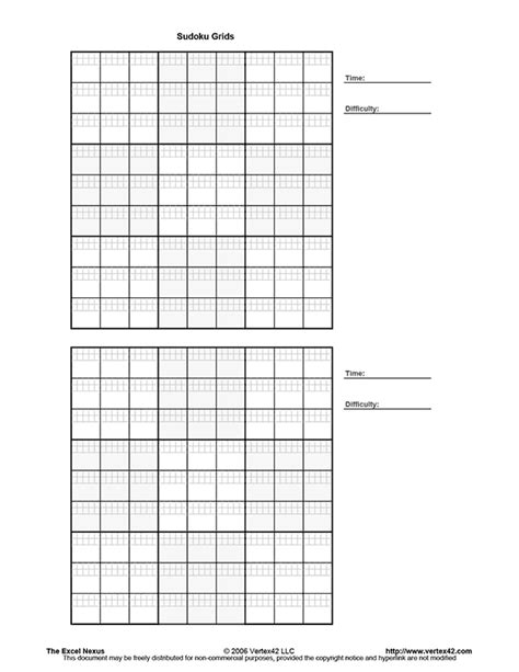 Excel Sudoku Template