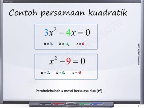 Matematik Tambahan Tingkatan 4 Persamaan Kuadratik {add Math Form 4 Quadractic Equation} Pdf
