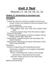 AP PSYCH Unit Study Guide Unit Test Modules Module Introduction To