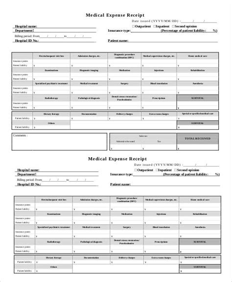 4 Expense Receipt Templates Free Sample Example Format Download
