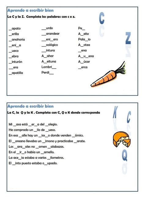 Ortografía C Z Q K