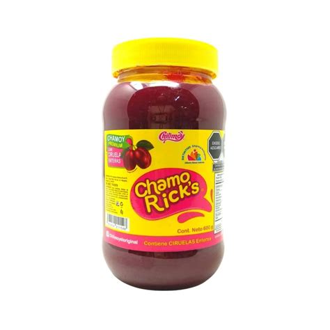 Chamoy Chamoricks Con Ciruelas Enteras Chilimoy Botella 600g