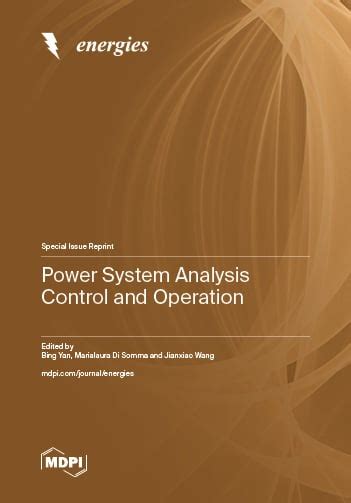Power System Analysis Control And Operation Mdpi Books