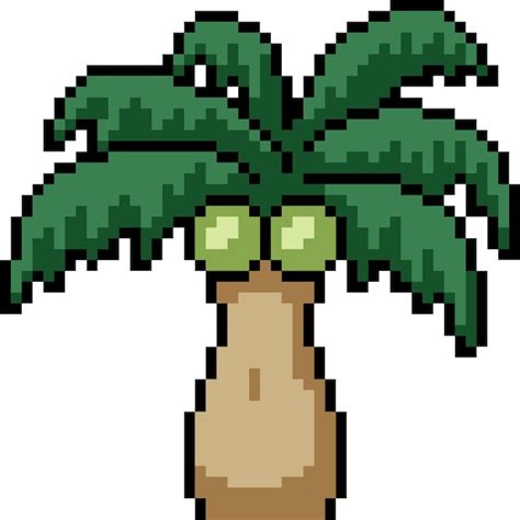 Premium Vector Pixel Art Of Sexy Coconut Tree