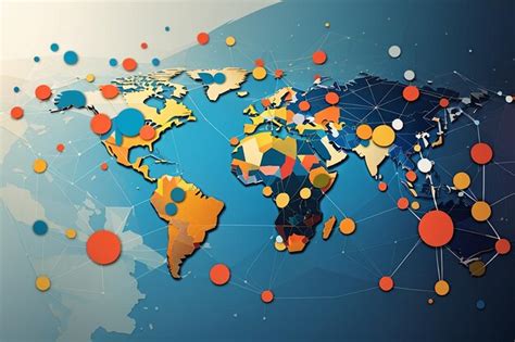 Premium Ai Image Global Communication Background Business Network Design