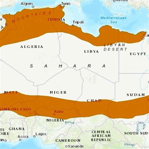 Distribution Map Of The Libyan Striped Weasel Ictonyx Libycus Iucn