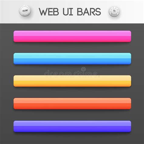 Web Interface Ui Elements Vector Illustration Stock Vector
