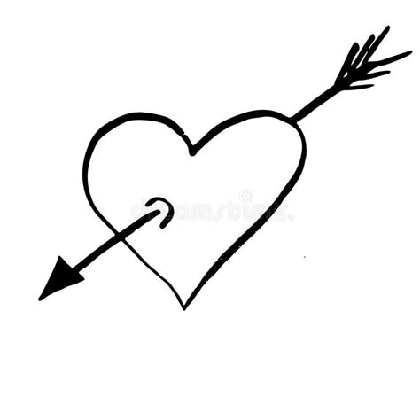 Heart And Arrow Illustration For Valentine S Day