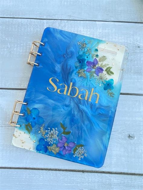 Blue Resin Notebook Sabah In 2024 Resin Crafts Tutorial Diy Resin Art Diy Resin Projects