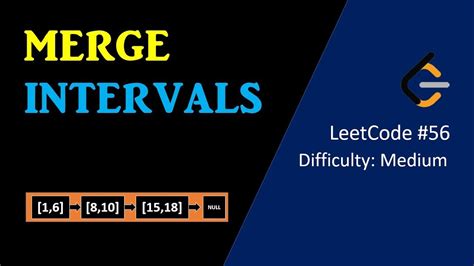 Merge Intervals 56 Leetcode Youtube