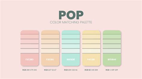 팝 색 구성표 색상 트렌드 조합 및 팔레트 가이드 Rgb 및 Hex의 표 색상 음영의 예 패션 가정 인테리어 디자인을위한 색상 견본 컬러 차트 아이디어 일러스트 레이 션