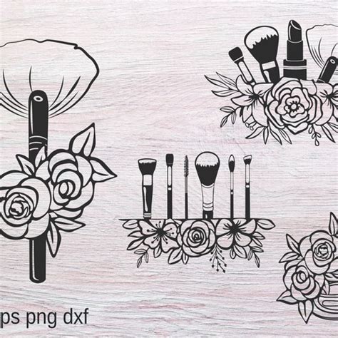 Split Monogram Makeup Tool Svg Etsy
