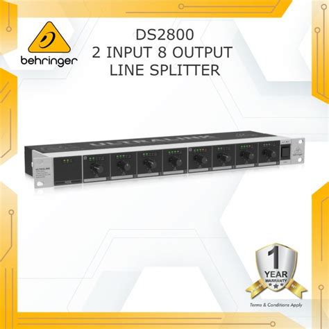 [100 authentic] behringer ds2800 professional 2 input 8 output