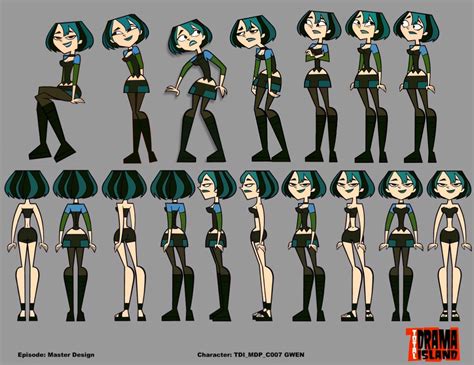 Gwen Official Total Drama Island Character Design Sketches Adult