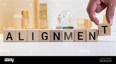 Alignment Cubes Form The Word Alignment Broad Concept From Business