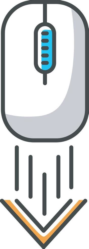 Scrolling Down Computer Mouse White Rgb Color Icon 3065450 Vector Art At Vecteezy