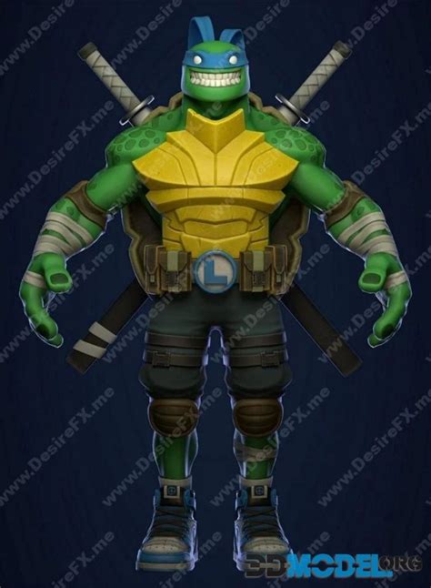 3d Model Leonardo Tmnt Pbr