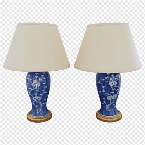 연한 파란색 세라믹 코발트 블루 조명 테이블 램프 전등 푸른 세라믹 코발트 Png Pngwing