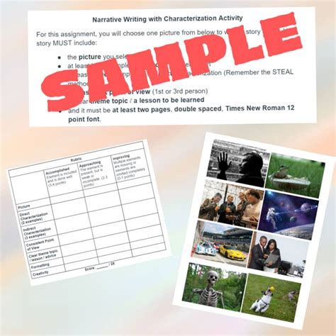 Narrative Picture Writing Characterization Assessment By Chasity Smith