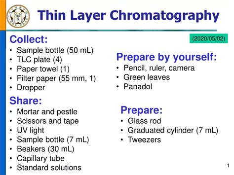 PPT Thin Layer Chromatography Collect Sample Bottle PowerPoint