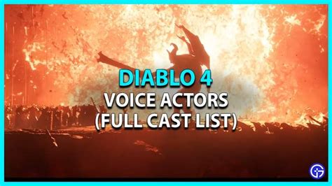 Diablo 4 Voice Actors Lorath Nahr Lilith And More Voice Actor The Voice Actors