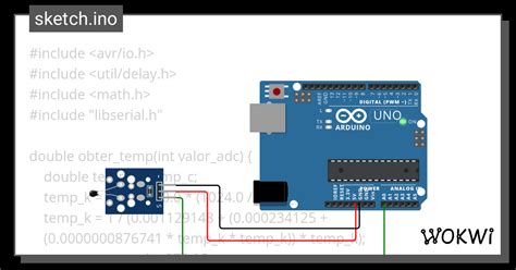 Termistor Copy Wokwi ESP32 STM32 Arduino Simulator