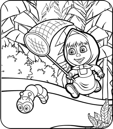 ماشا والدب صفحات تلوين