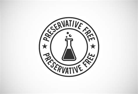 방부제는 천연 유기농 식품 패키지 라벨을 무료로 제공합니다 첨가물 방부제 없음 자연 식품 벡터 그림 개념에 대한 스톡 벡터 아트 및 기타 이미지 Istock