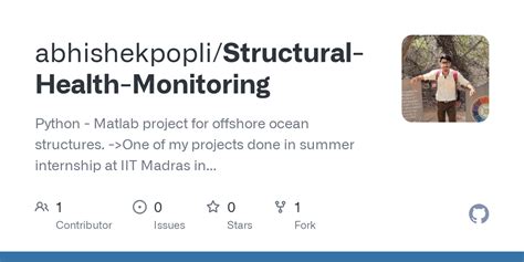 Github Abhishekpoplistructural Health Monitoring Python Matlab Project For Offshore Ocean