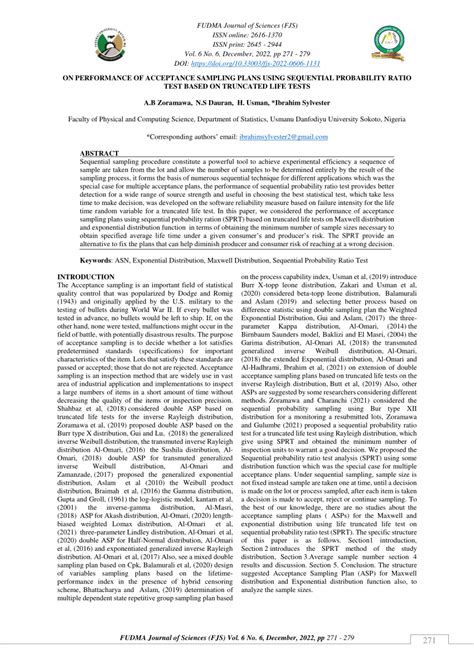 Pdf On Performance Of Acceptance Sampling Plans Using Sequential