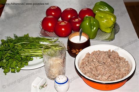 Перец фаршированный мясом Рецепт с фото Перец долма Голосова Net